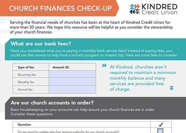 Kindred Credit Union - Church Finance Tools